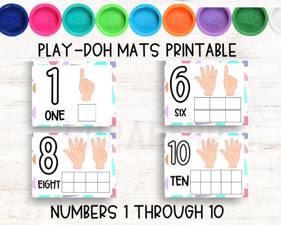 Play-doh Mats Printable Digital Download - Numbers/counting - Etsy