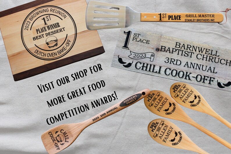 Baking Competition Award Prize, Personalized Rolling Pin, Trophy Award ...