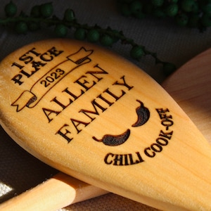 Chili Cookoff Spoon Bakeoff Spoon - Personalized Chili Winner Spoon ...