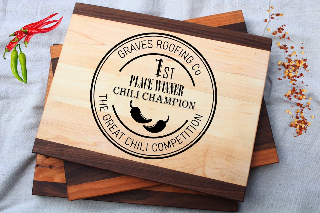 Chili Cookoff Award Trophy, Cutting Board Prize, Award Winner Cutting ...