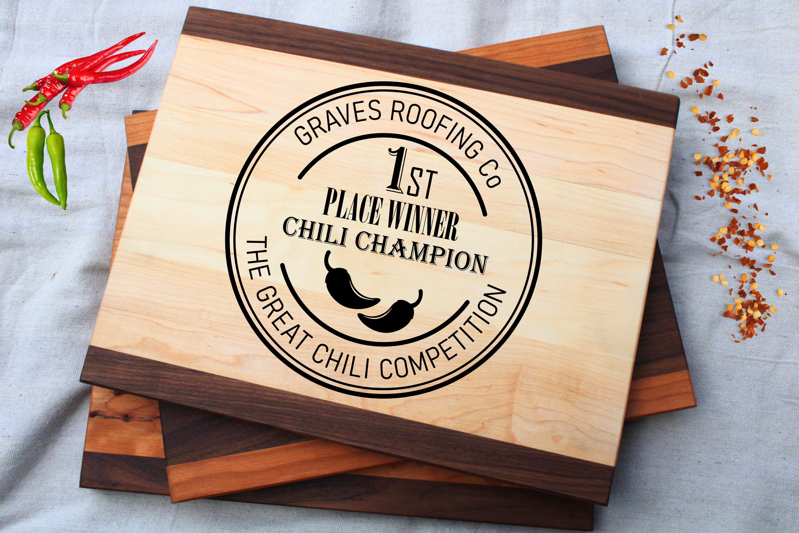 Chili Cookoff Award Trophy, Cutting Board Prize, Award Winner Cutting ...