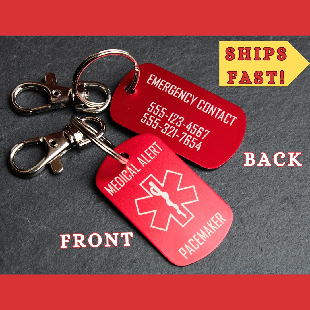 Medical Alert Tag, Emergency Medical Alert, Medical Necklace ...