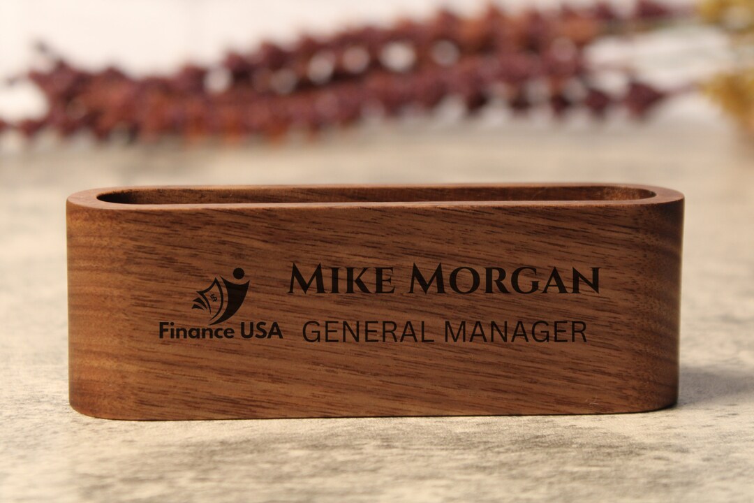 Personalized Business Card Holder, Office Desk Accessories, Custom ...