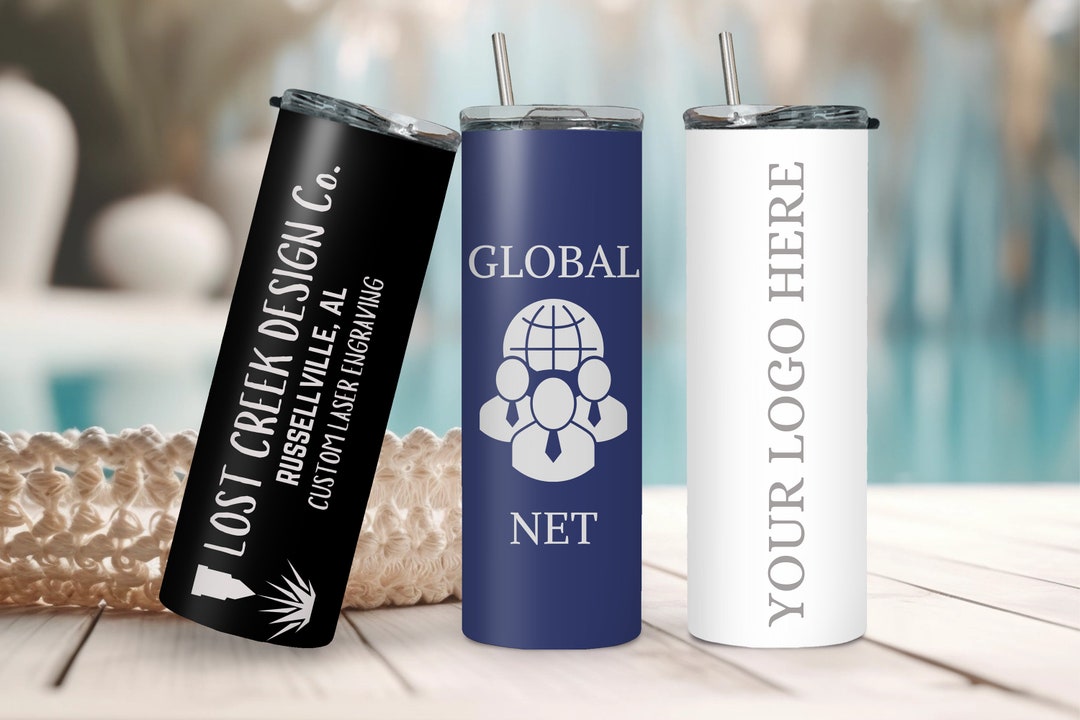 Custom Business Logo Tumbler, Personalized Logo Cups, Bulk Corporate ...