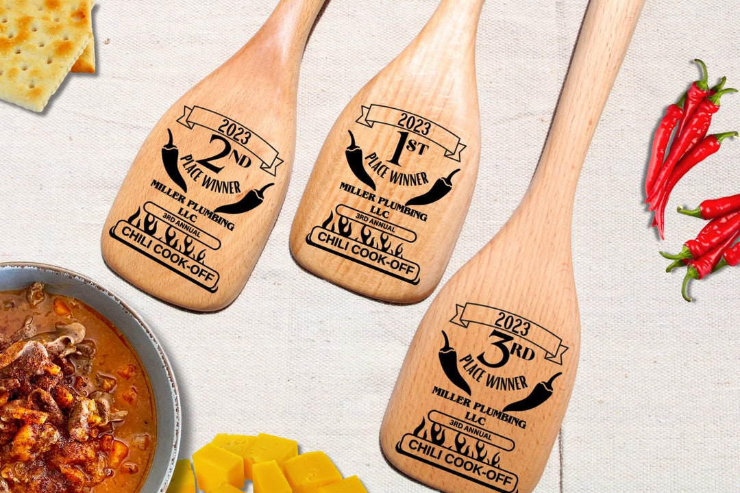 Chili Cook off Awards, Personalized Custom Spoon, Chili Contest Trophy ...