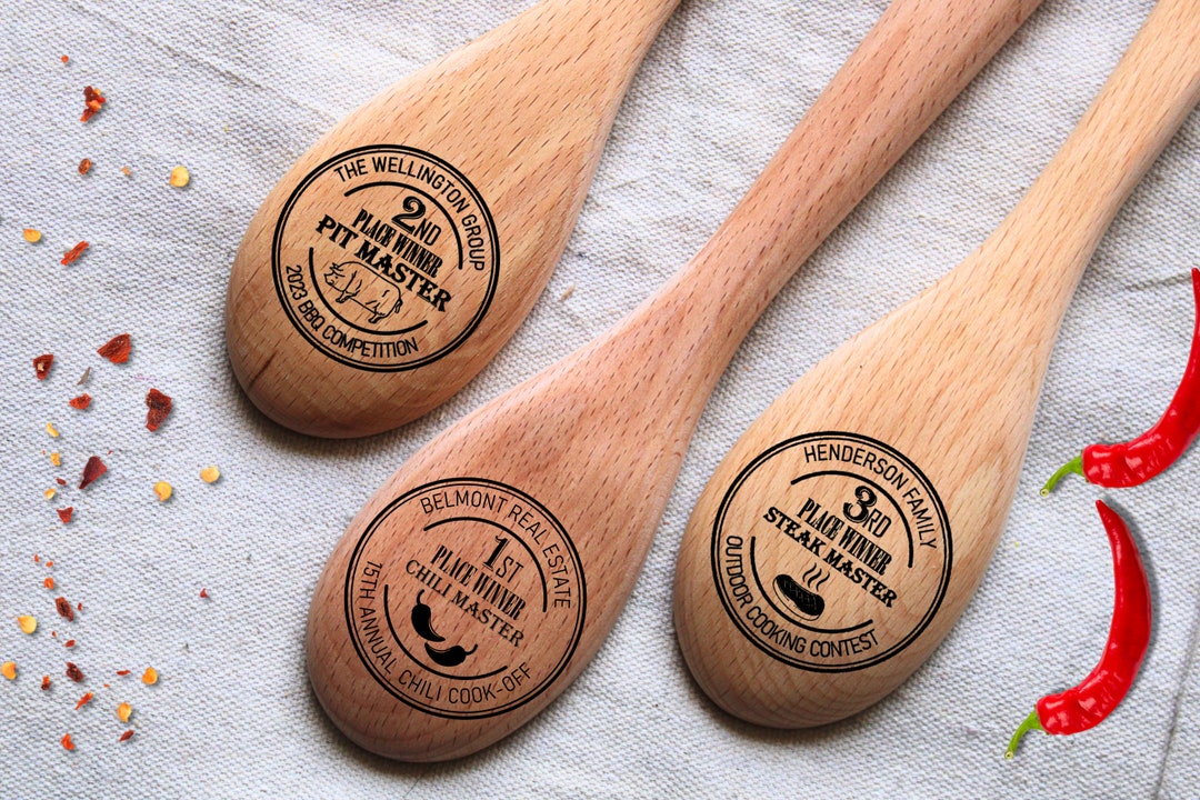 Cooking Award Wooden Spoon, Chili Cookoff Winner, Baking Contest Prize ...