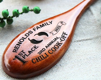 Chili Cookoff Spoon Chili Cook-off Wooden Spoon Personalized Chili ...