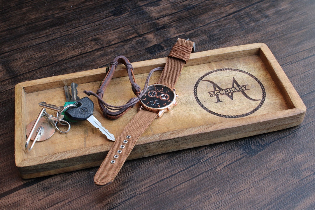 Personalized Tray, Catch All Tray, Desk Organizer, Engraved Tray for ...