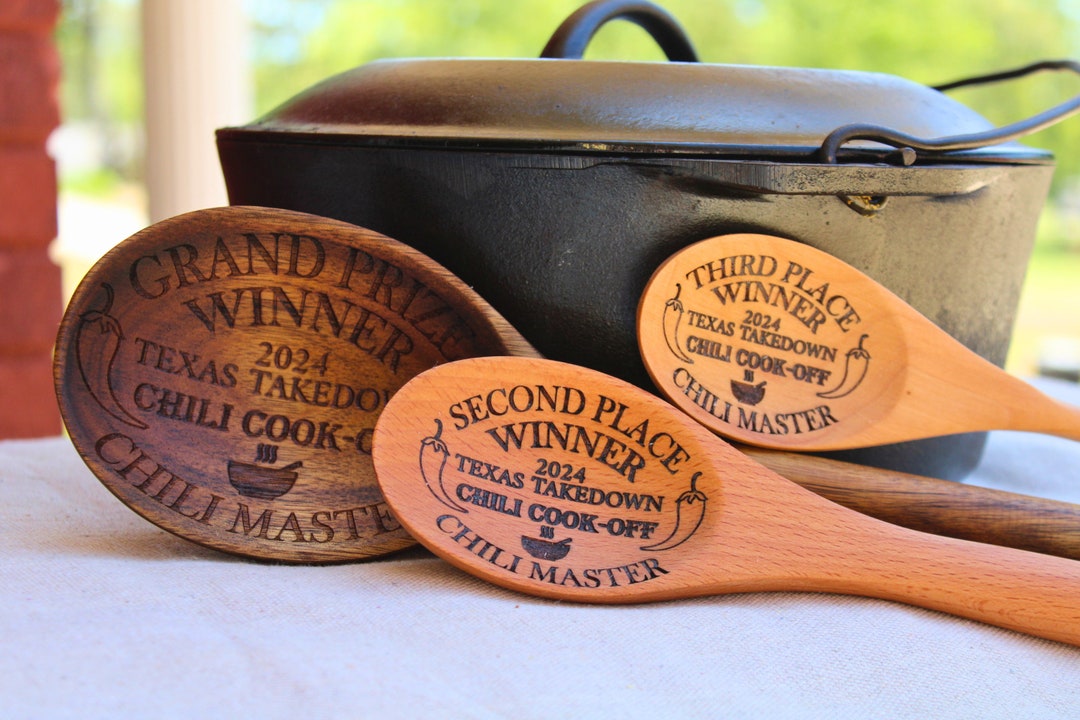 Personalized Wooden Spoon Bundle, Chili Cook off Prizes, Wooden Spoon ...