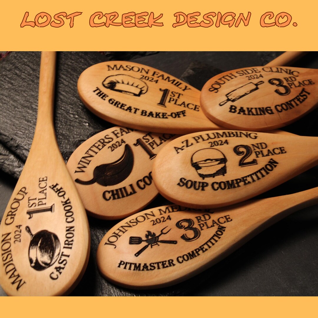Custom Engraved Spoon, Personalized Wooden Spoon Award, Chili Cook-off ...