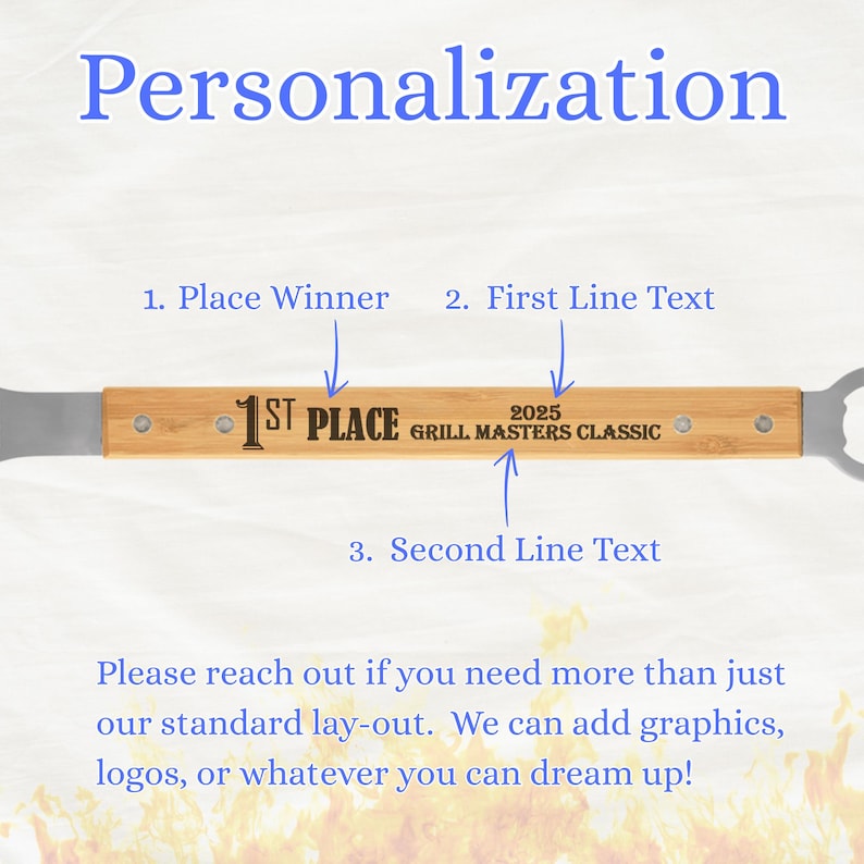 Grilling Contest Winner Award, Personalized Spatula, Cook off ...