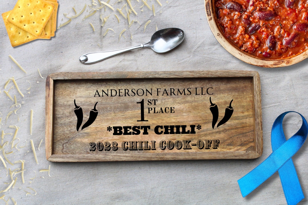 Personalized Serving Board Award, Chili Cook off Prizes, Engraved ...