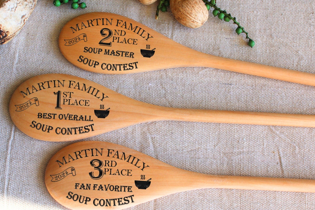 Personalized Wooden Spoon, Soup Cook off Prizes, Wooden Spoon Engraved ...
