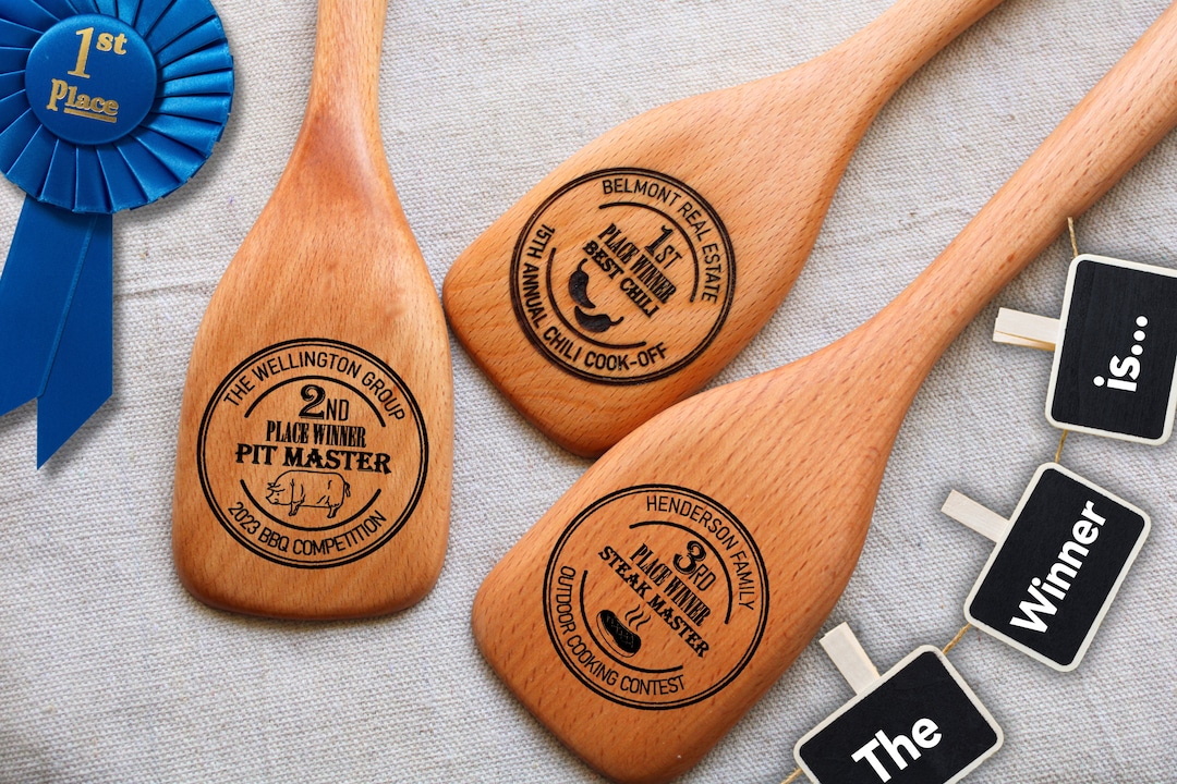 Cooking Award Wooden Spoon, Chili Cookoff Winner, Baking Contest Prize ...