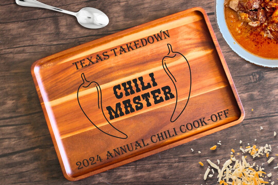 Personalized Serving Tray Award, Chili Cook off Prizes, Cutting Board ...