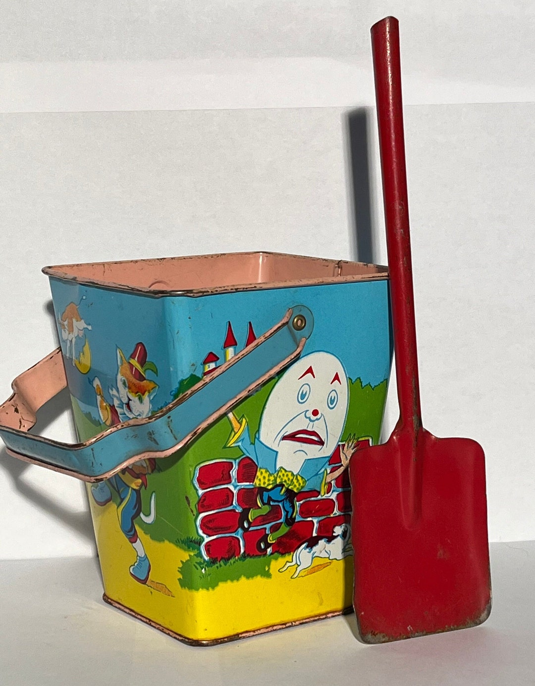 Vintage J Chein Tin Pail/bucket & Metal Shovel, Humpty Dumpty, Hey ...
