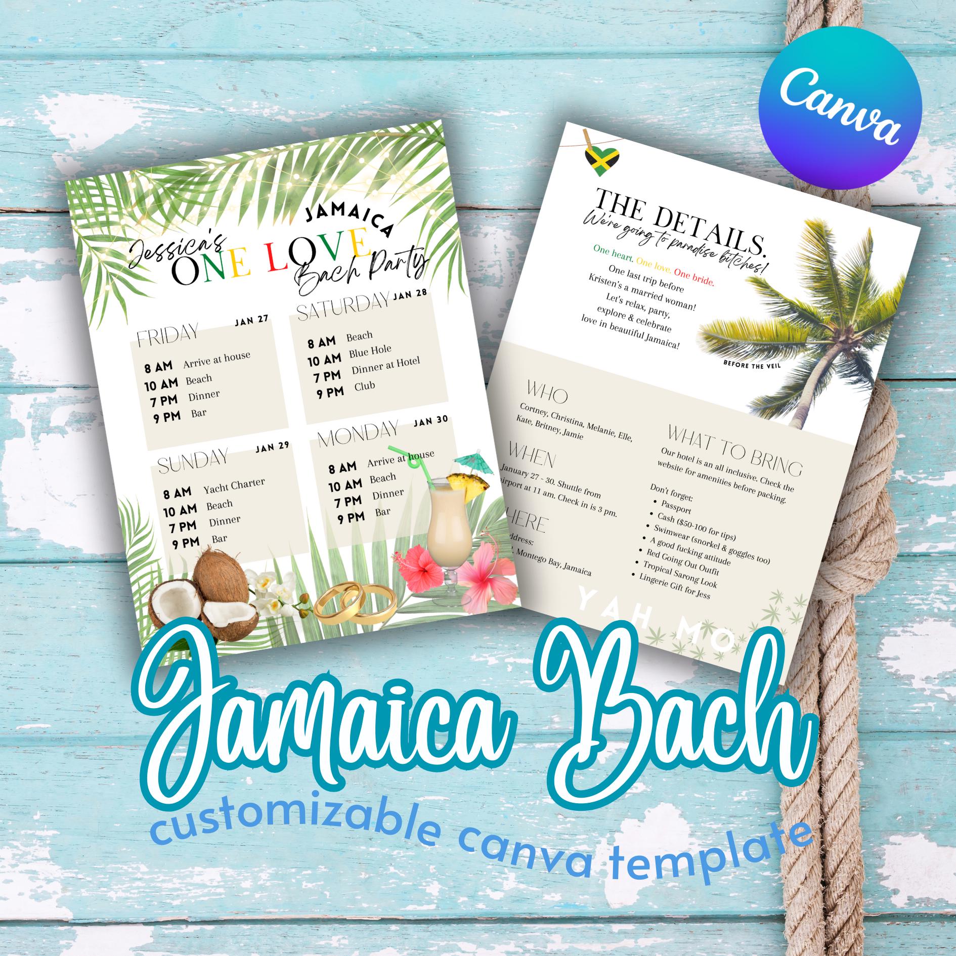 Bachelorette Party Weekend Itinerary - Jamaica, Tropical, Caribbean ...