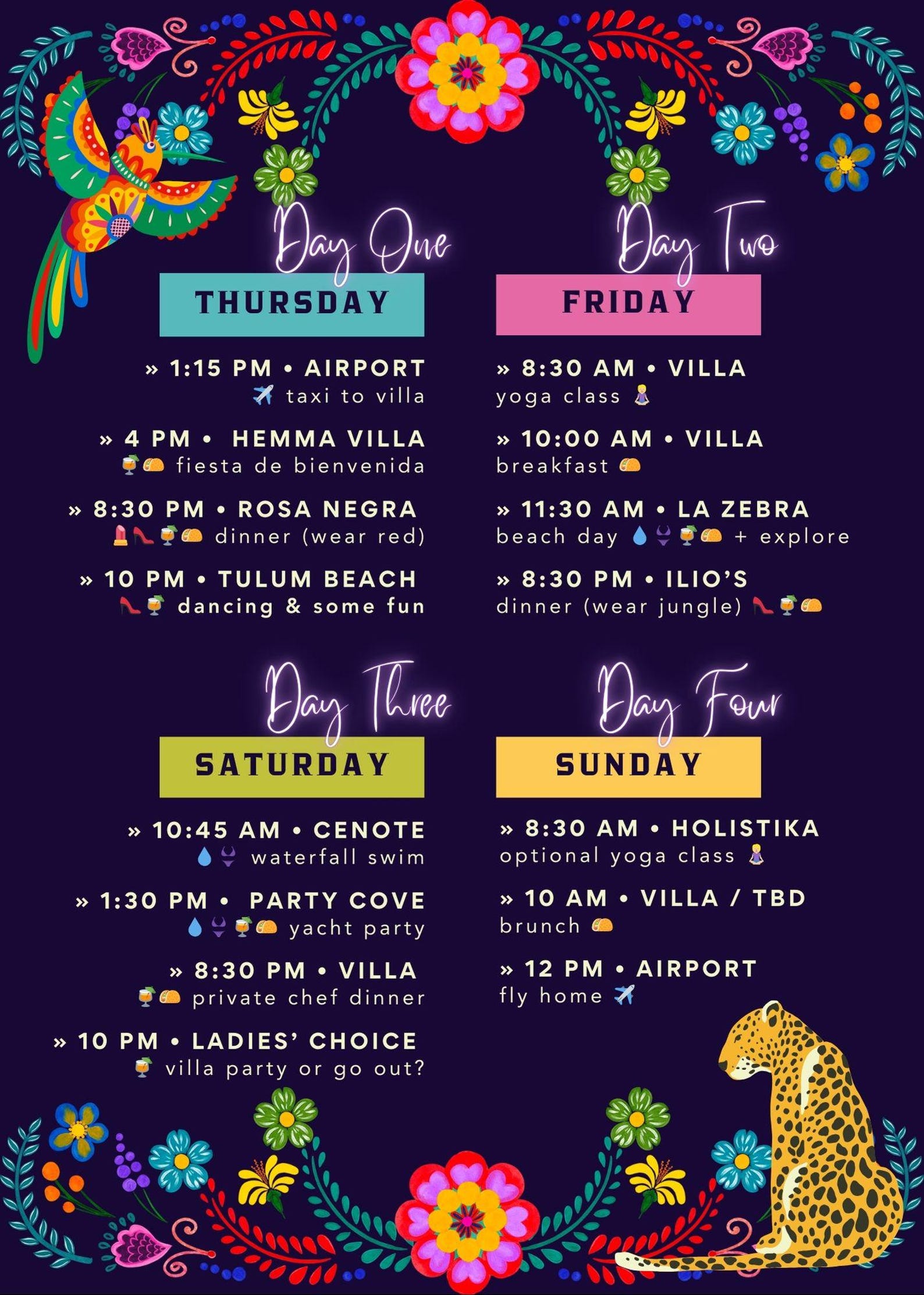 Tulum Bachelorette Party Weekend Itinerary - Mexico, Tropical, Jungle ...