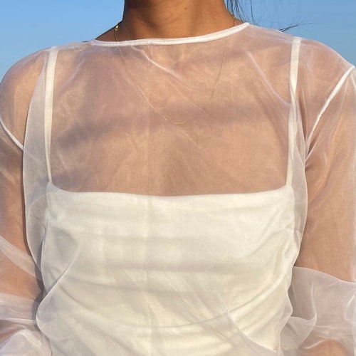 Wedding Cover Up/organza Cover up With Covered Buttons Puffy - Etsy