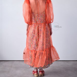 Organza Overlay Dress,see Through Organza Dress,cover Up,transparent ...