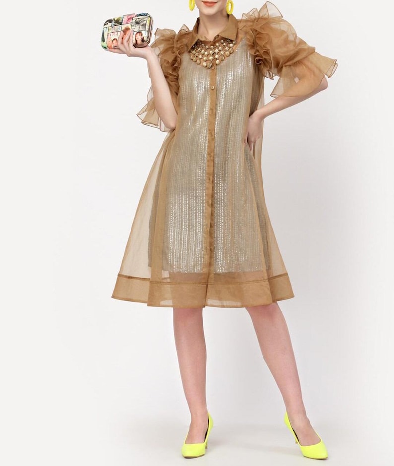 Sheer Organza Trench Coat: Transparent Overlay Jacket - Etsy