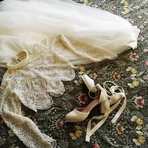 Sheer Tulle Topper With Long Sleeves.modern Bridal Top.handmade ...