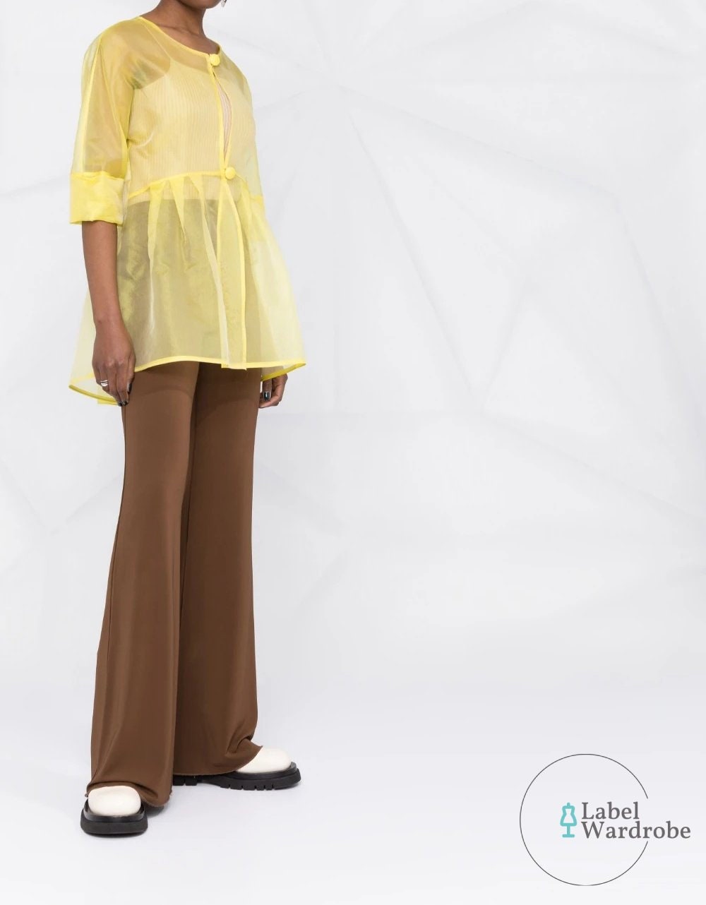 Classic Sheer Organza Jacket Overlay Shirt Blouse. Transparent Jacket ...