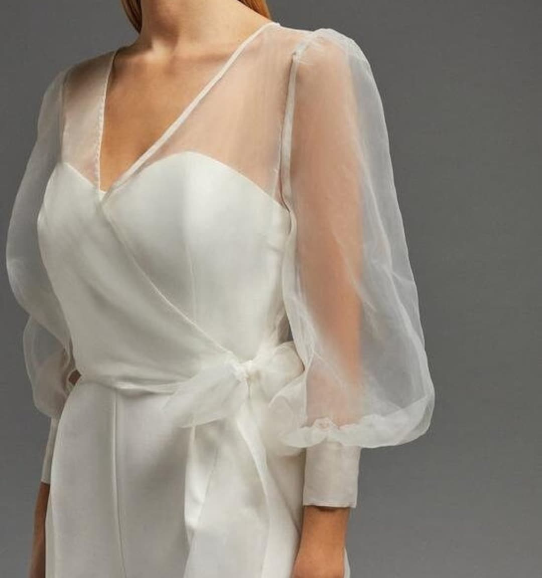 Wedding Cover Up, Organza Wrap Cover up for Bridal /organza Wrap Top ...