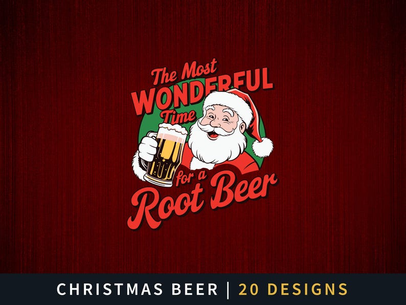 Christmas Beers Png Bundle, Christmas Alcohol SVG, Santa Hat Png, Santa ...