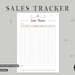 Monthly Sales Tracker Printable | Small Business Organizer (PDF) - Etsy