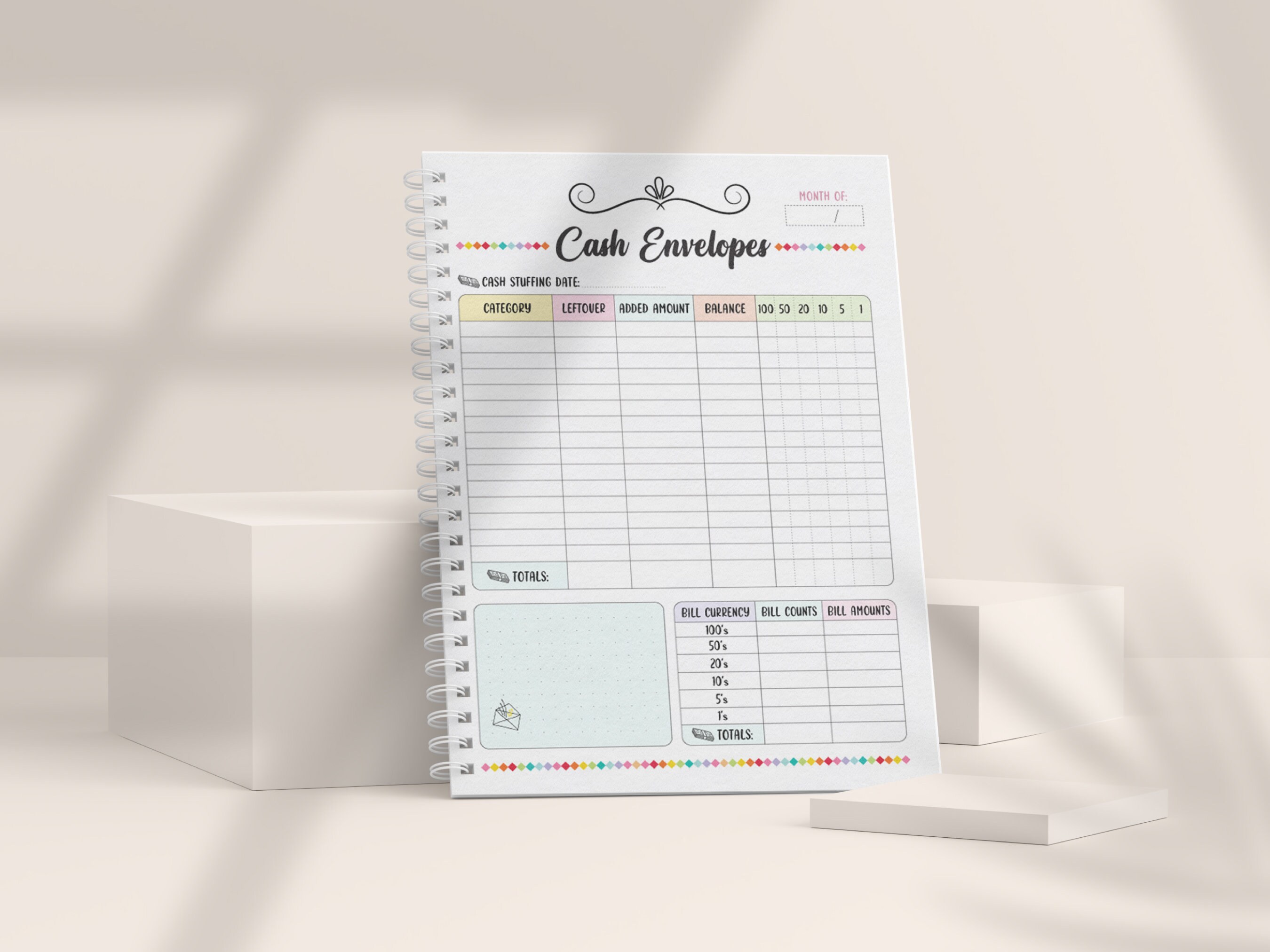 Cash Envelope Planner Printable Budget Tracker INSTANT - Etsy