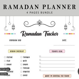 Ramadan Planner 2023 | Ramadan Meal Planner | Tarawih Tracker Printable ...