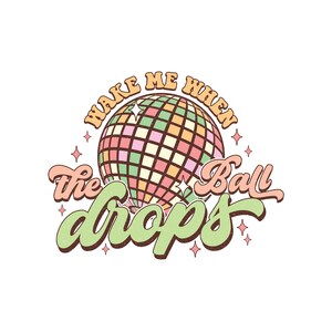 Happy New Year 2024 Png Bundle, Disco Ball New Year's PNG , Retro Happy ...