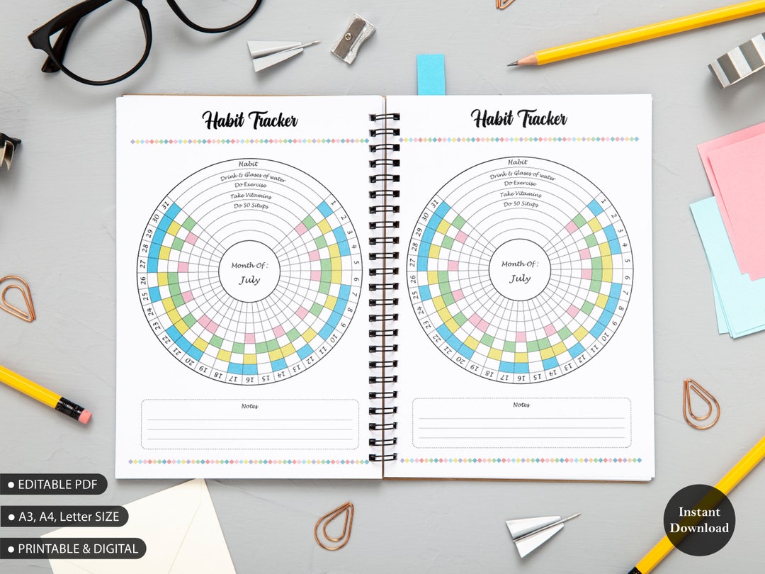 Daily Habit Tracker Printable, Task Tracker, Daily Goal Tracker ...