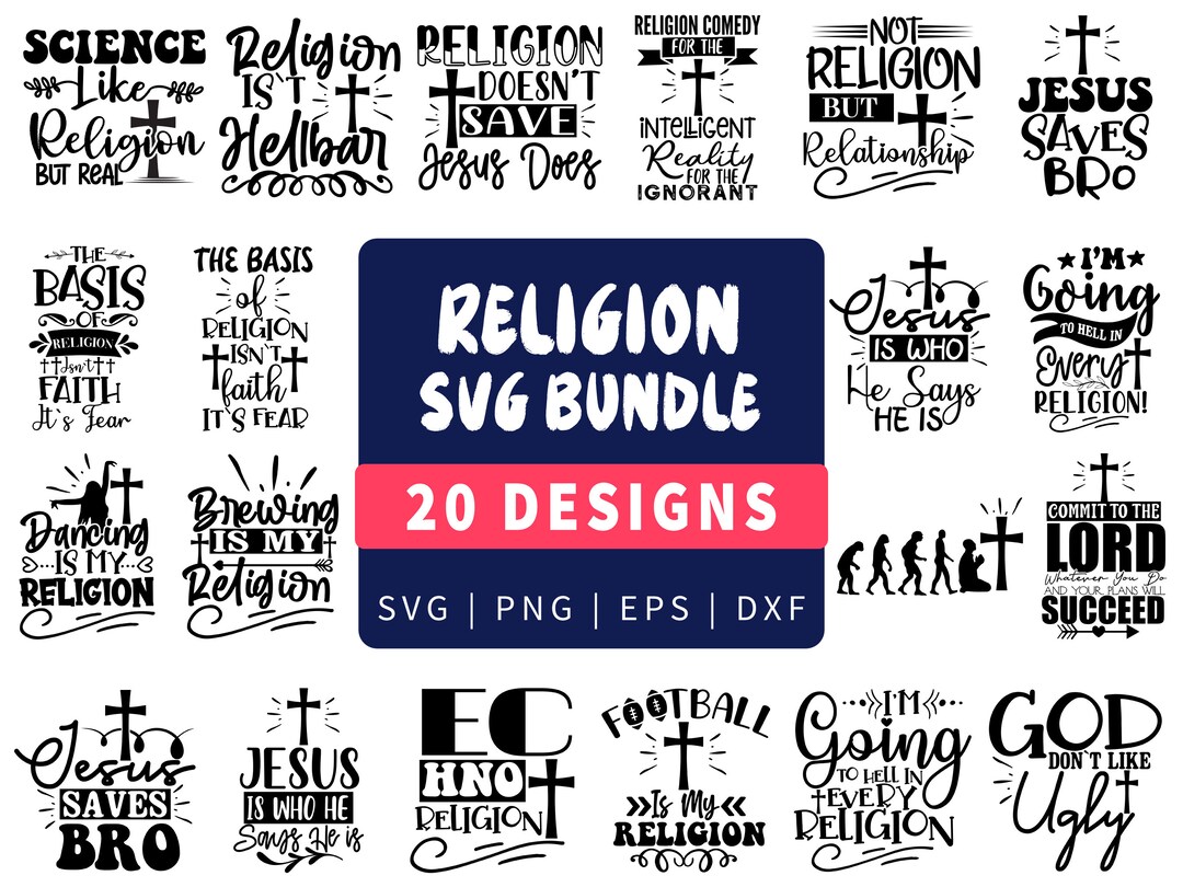 Religious Svg Bundle, Religious Svg, Christian Svg, Jesus Svg, Bible ...