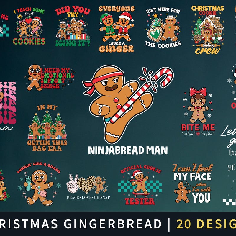 Gingerbread Svg - Etsy