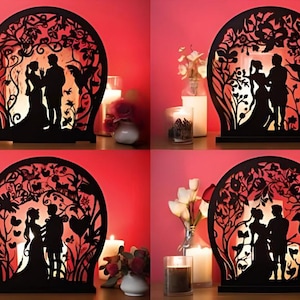 Couple Love Stand Design for Laser Cut, Laser File, Svg File, Valentine ...