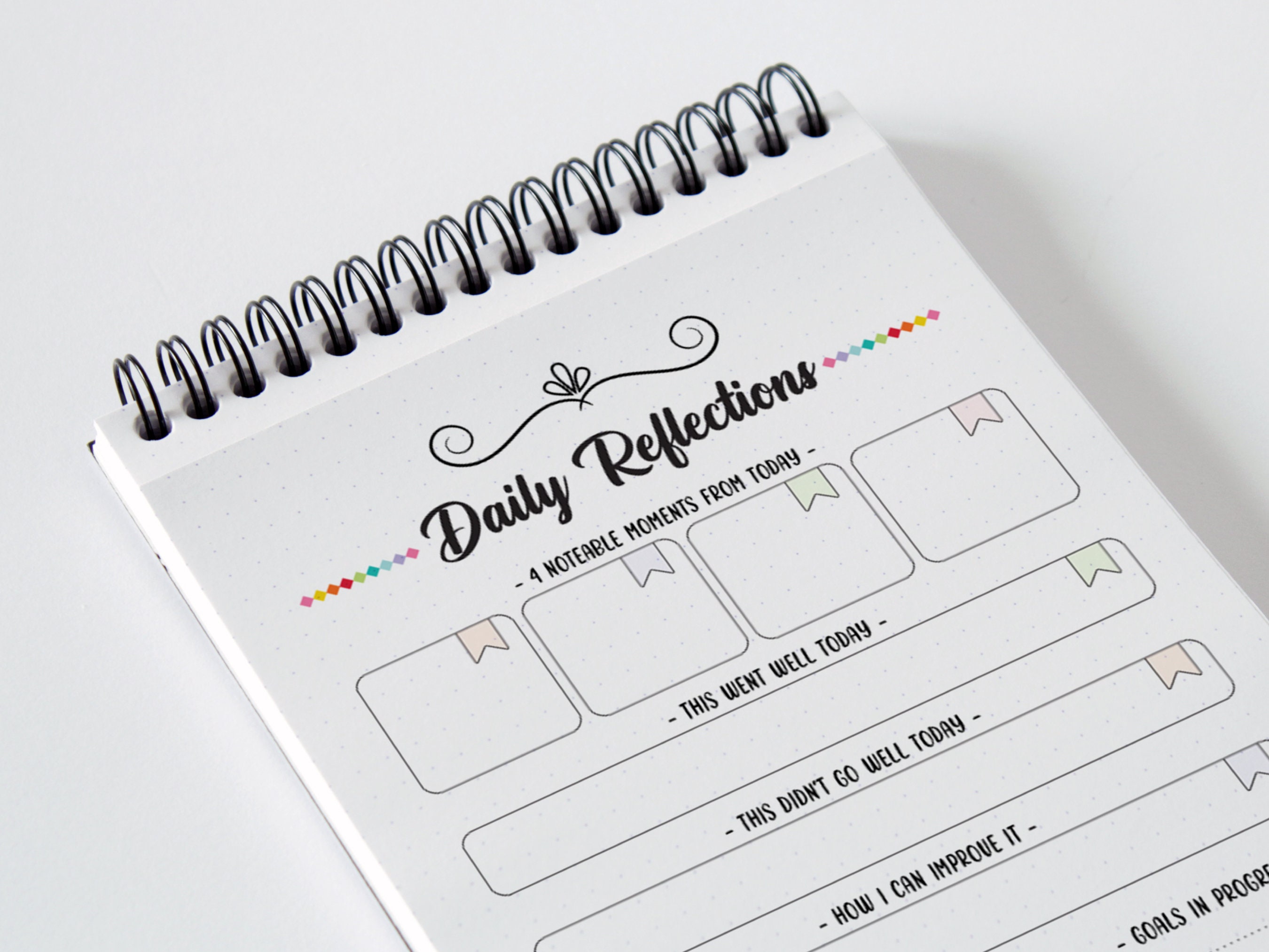 Daily Reflections Printable, Mood Tracker, Planner Insert (digital ...
