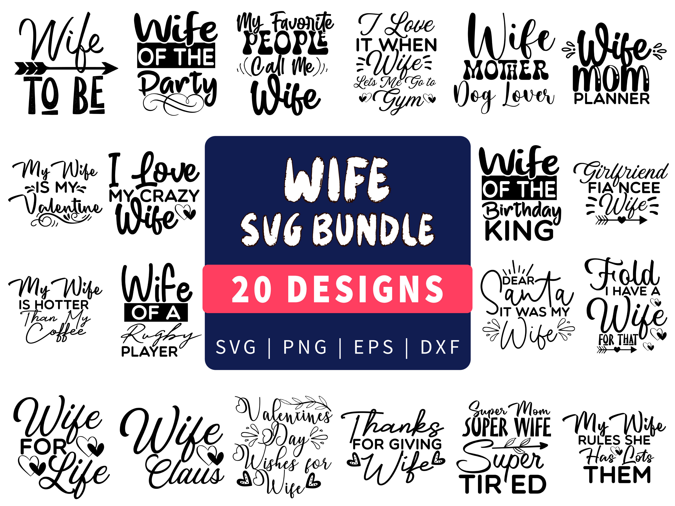 Wife SVG Bundle | Wifey Svg | Love Crazy Wife Svg | Wife of the Party ...