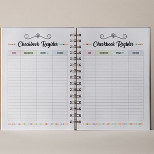 Checkbook Register Printable, Classic Happy Planner Sizes (digital ...