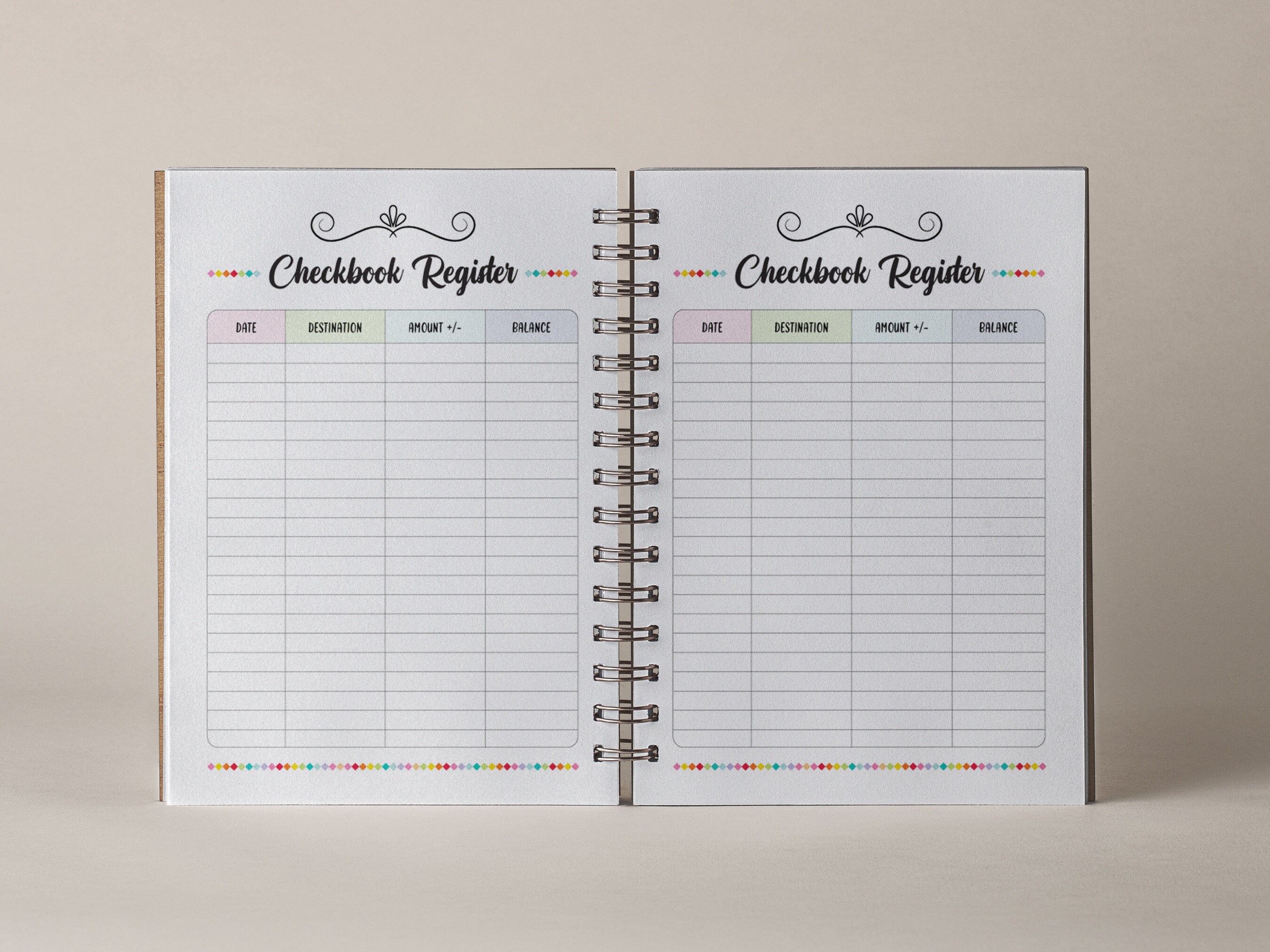 Checkbook Register Planner Printable Balance Tracker - Etsy