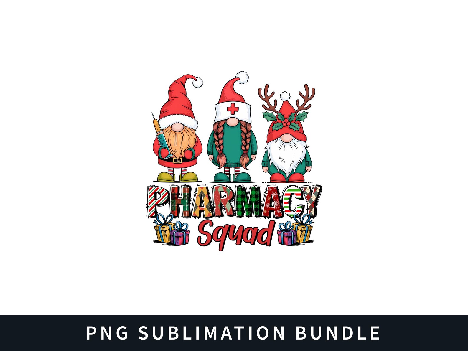 Christmas Pharmacy Tech Png Bundle, Pharmacist Christmas Png ...