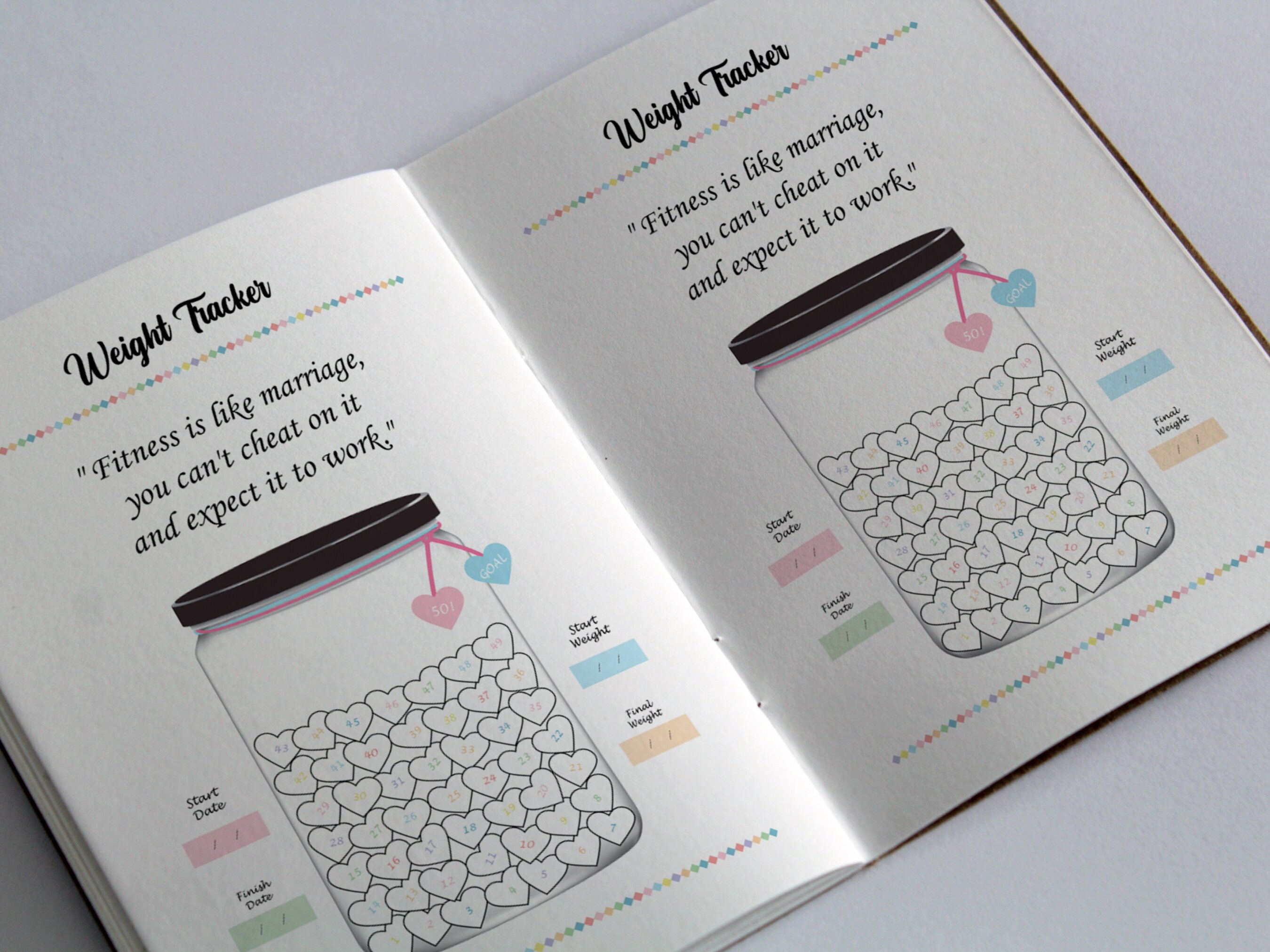 Weight Loss Tracker Printable Track Your Weight Planner Etsy 8967