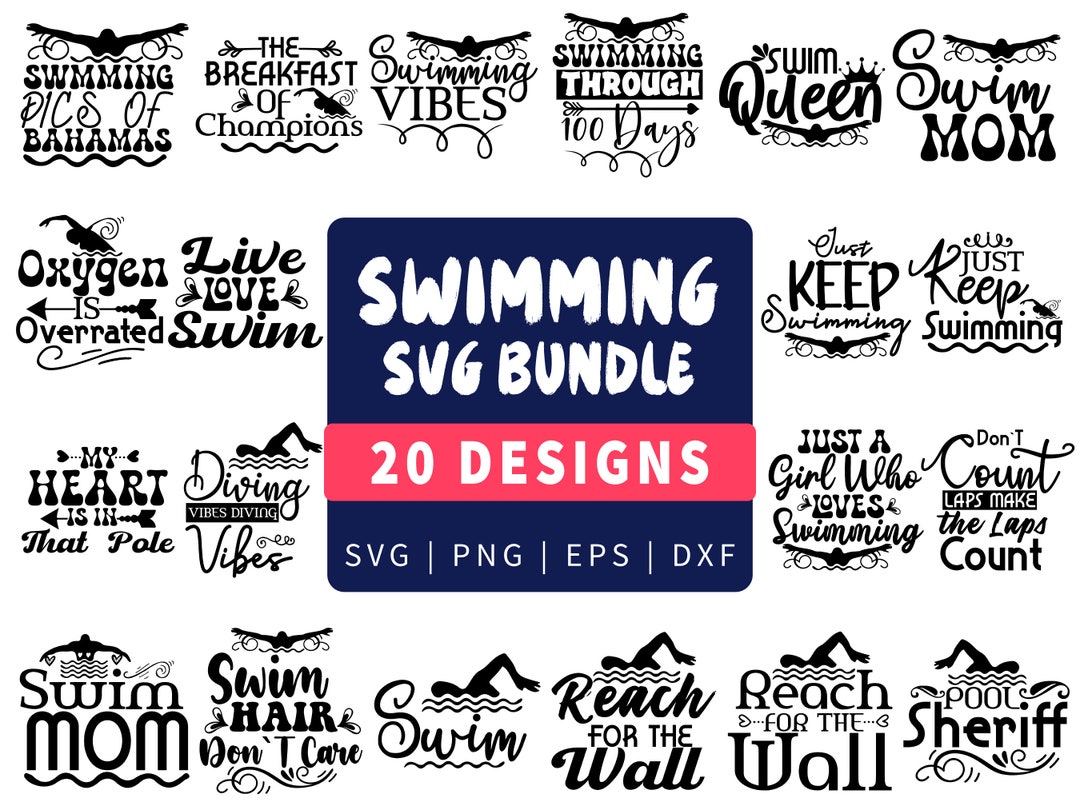 Swimmer Svg, Swimming Svg, Swim Svg, Clipart, Cut Files for Silhouette ...