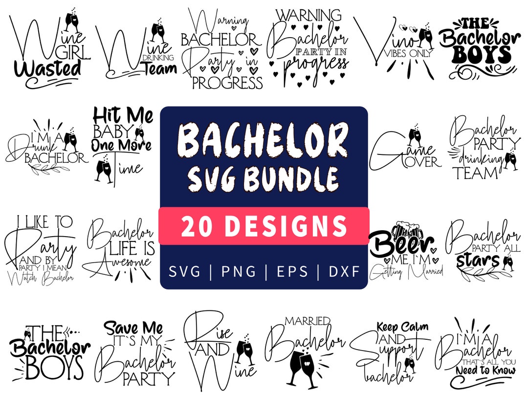 Bachelor Party SVG Bundle | 20 Designs (digital Download) - Etsy