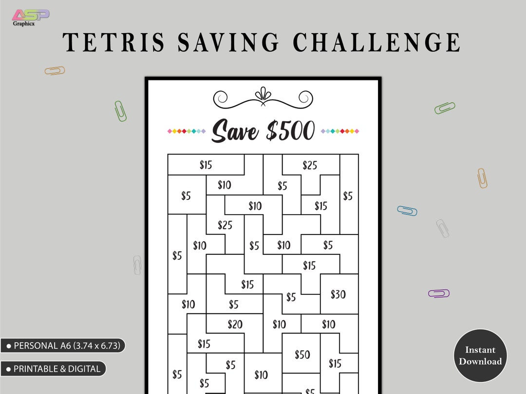 TETRIS SAVINGS CHALLENGE | Rainy Days Fund | Mini Savings | Digital ...
