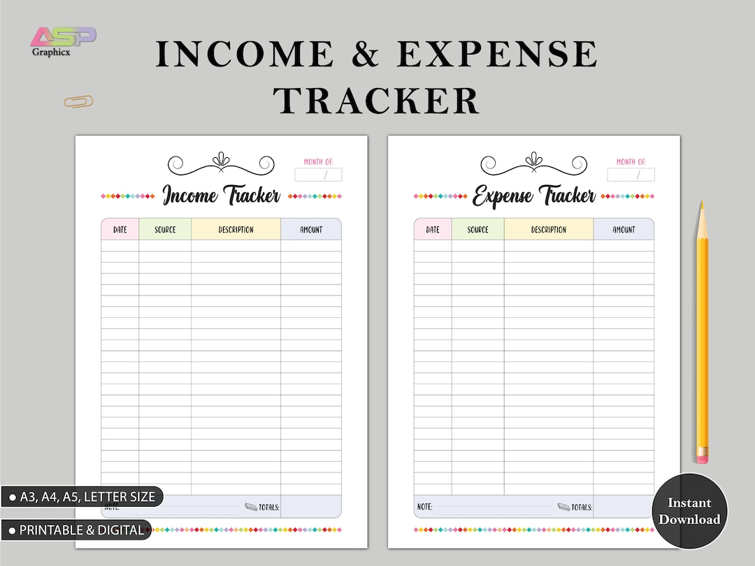 Income and Expense Tracker | Income Tracker | Expense Tracker | Income ...