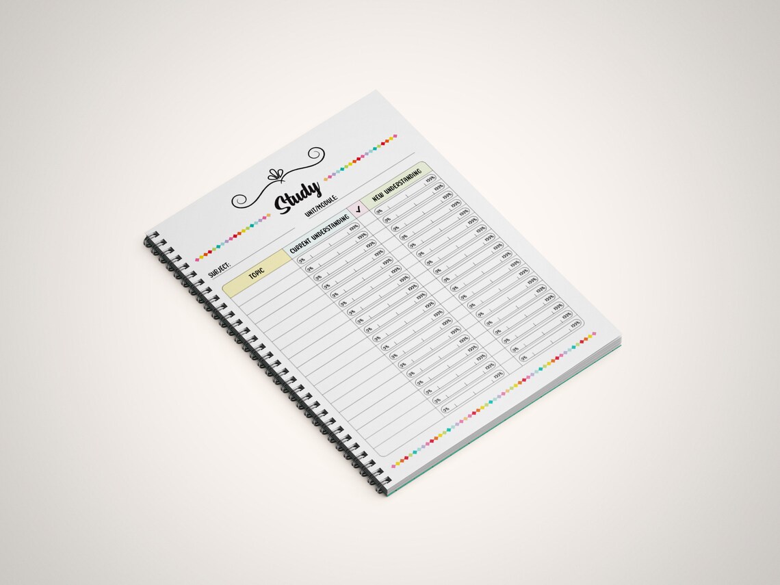 Study Planner Printable Study Log INSTANT DOWNLOAD Planner - Etsy