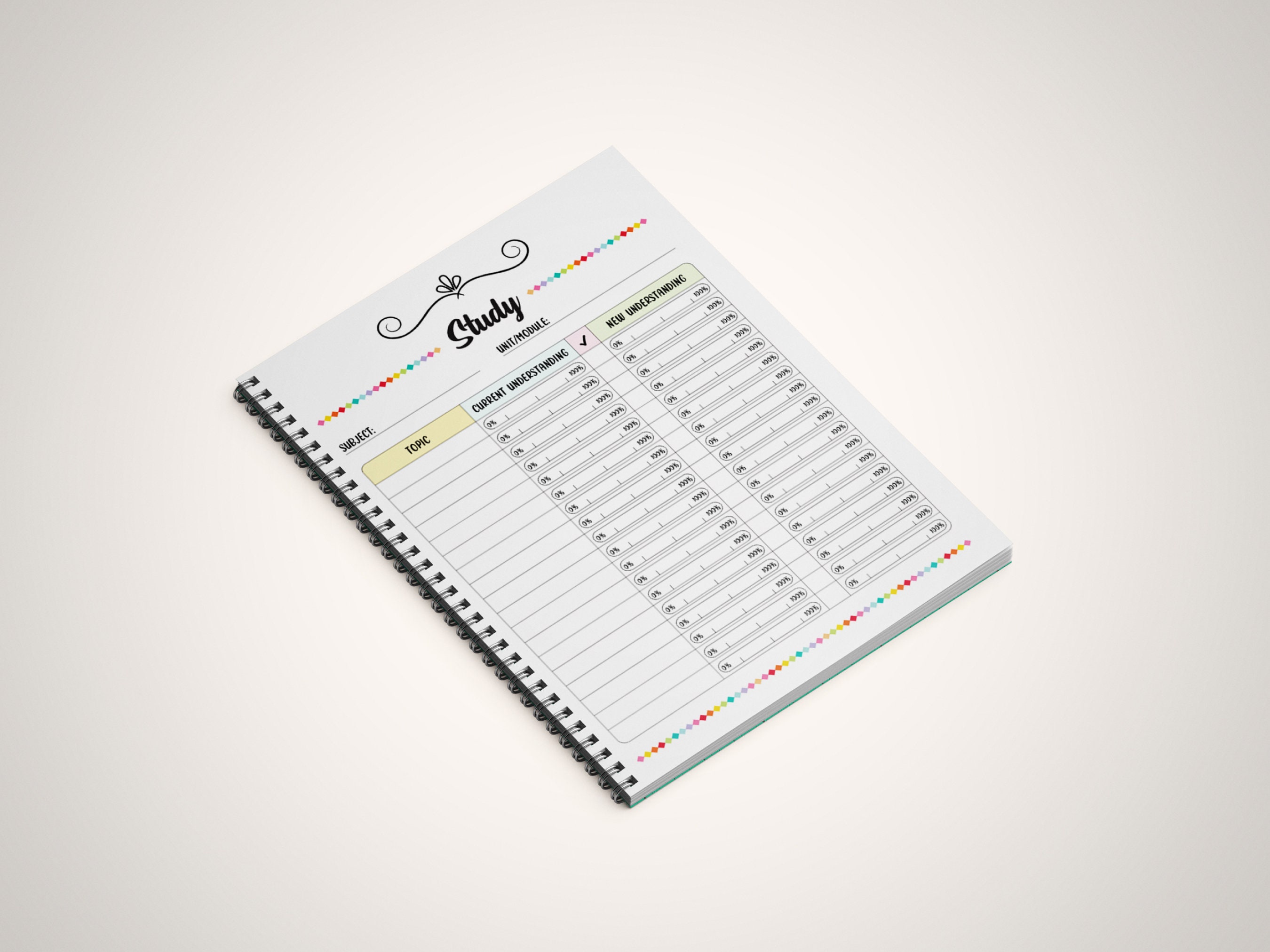 Study Planner Printable Study Log INSTANT DOWNLOAD Planner - Etsy