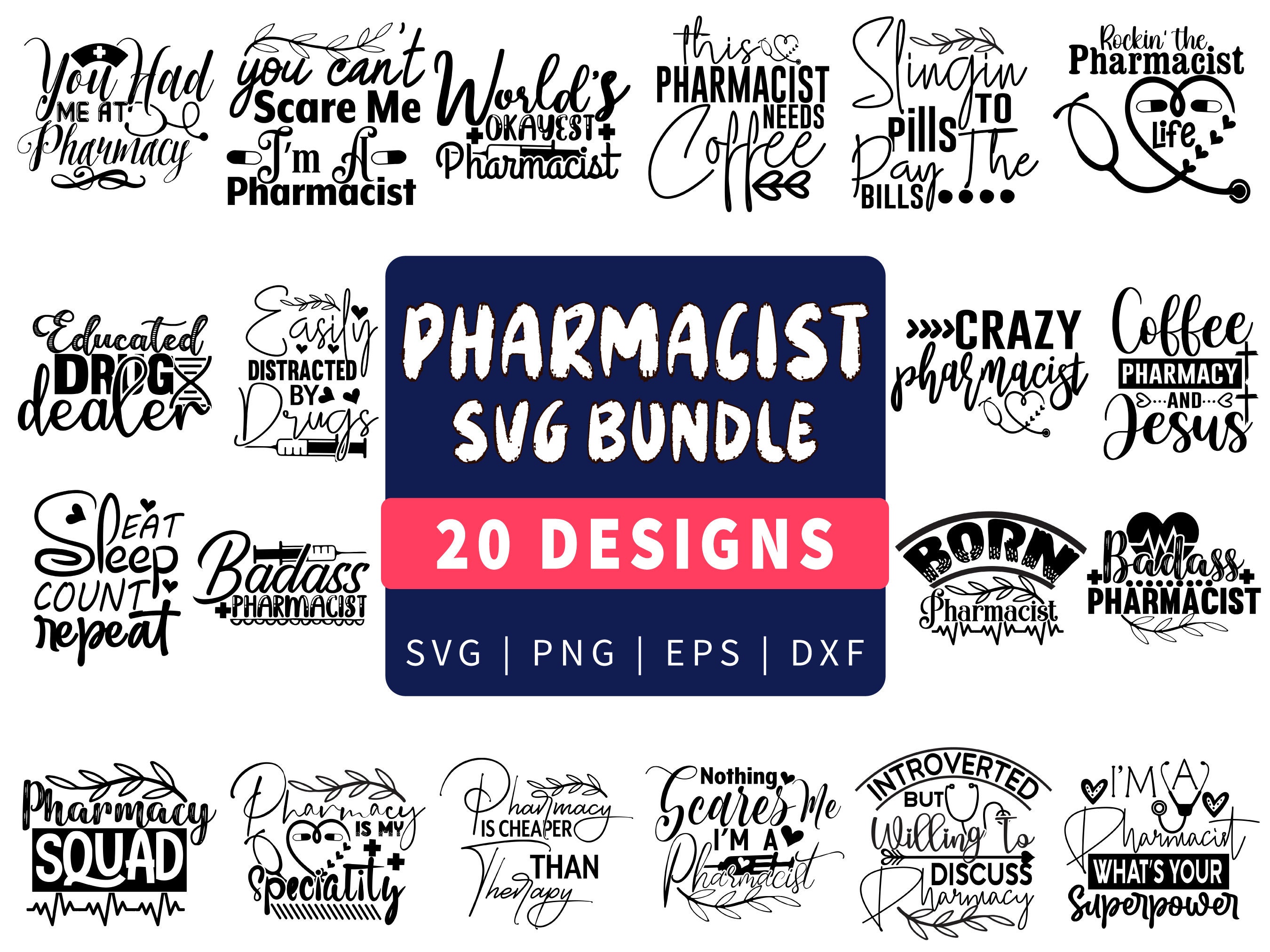 Pharmacist Svg Bundle Funny Pharmacist Svg Pharmacist - Etsy